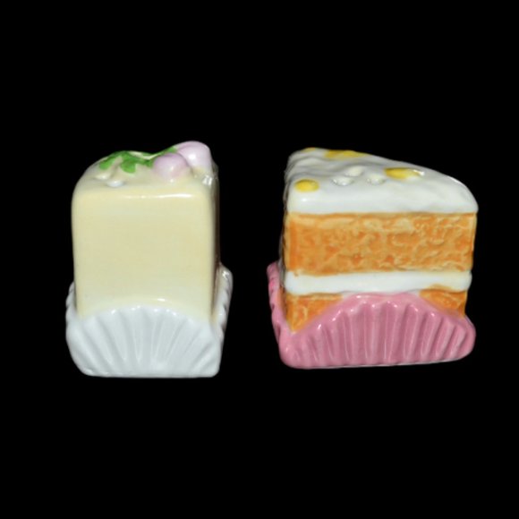 Dining | Vintage Salt And Pepper Shakers Ceramic Decorated Cakes Plugs ...